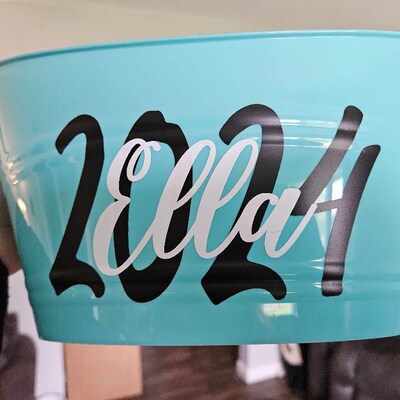 Personalized Gift Basket for Cheer Leader Bucket Senior Night Cheer Pom ...