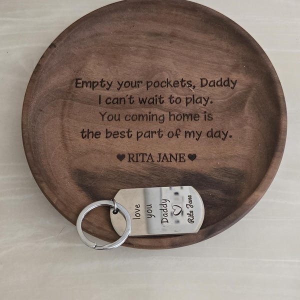 Personalized Valet Tray for Dad, Father's Day Gift, Catch All Table ...