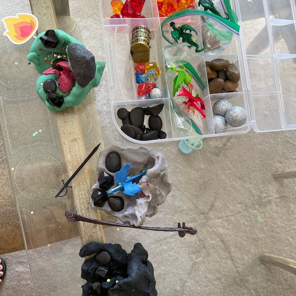 Play Dough Kit, Dragons Play Dough Kit, Dragons and Knights, Sensory ...