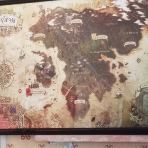 FFXIV Eorzea Map Matte Poster Gaming Wall Art - Etsy
