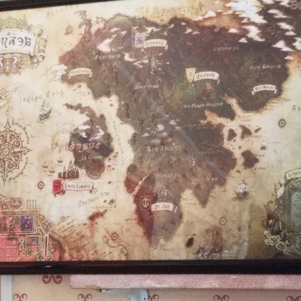FFXIV Eorzea Map Matte Poster Gaming Wall Art - Etsy