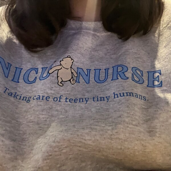 NICU Nurse Winnie the Pooh Sweatshirt NICU Nurse Sweater NICU Nurse ...