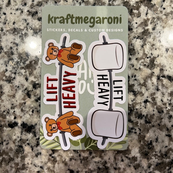 Lift Heavy Barbell Weight Lifting Sticker, Barbell, Powerlifting ...