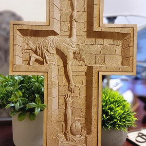 Digital Engraving File jesus Cross Well 3D Illusion File for - Etsy