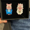 Simpsons Wedding Cuff Links Pig Bride and Groom Enamel Lisa's Wedding ...