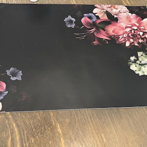 Dark Floral Laptop Skin Flower Aster Notebook Vinyl Decal Dell Lenovo ...