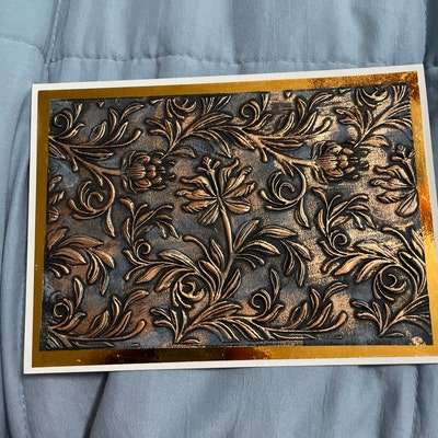 Copper Embossed Card - Etsy