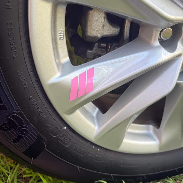 Many Colors & Sizes - Tri 3 Color Retro Racing Stripes Rainbow Vinyl ...