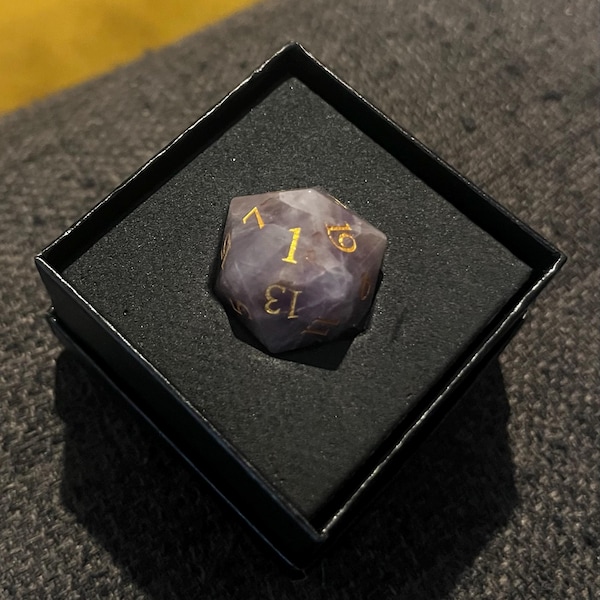 Natural Amethyst Dnd Dice Set |gemstone Dnd Dice Set|| Dnd GM Gift ...