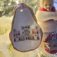 Sea Turtle Shell Ornament. Turtle Christmas Ornament. Oyster Shell ...