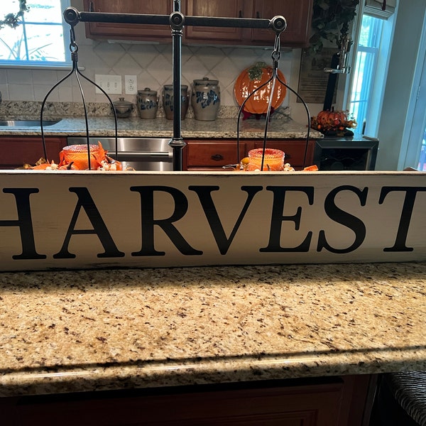 Harvest Sign Large Wall Hanging Fall Decor Wood Sign Entryway ...
