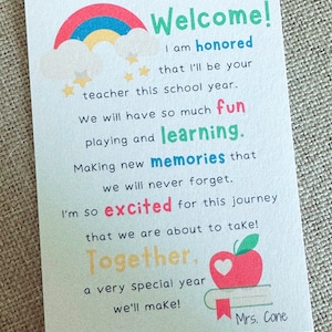 Printable End of School Year Letter for Student, Preschool Teacher to ...