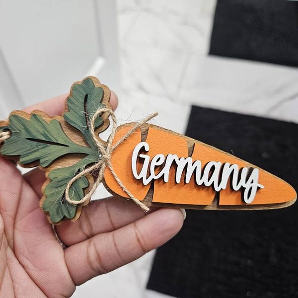 Personalized Carrot Easter Basket Tag | Laser Cut Birch & MDF - Etsy