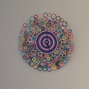 Wall Clock Paper Clock Colorful Clock First Anniversary - Etsy