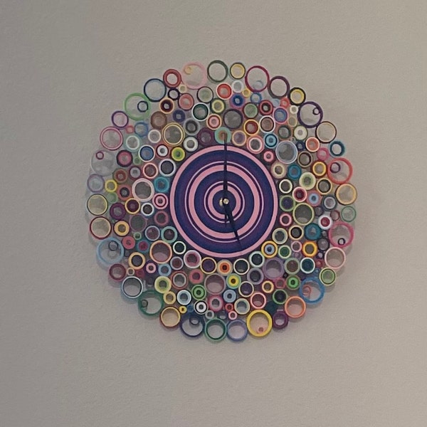 Wall Clock, Paper Clock, Colorful Clock, Custom Clock for Wall, Kids ...