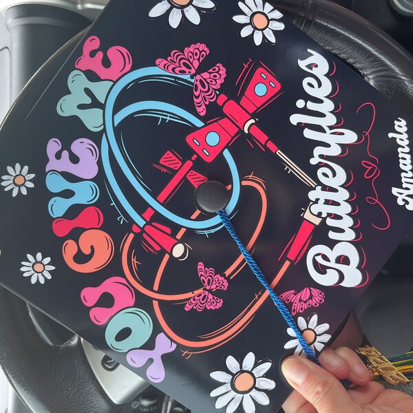 You Give Me Butterflies Grad Cap Topper, Phlebotomist Graduation Cap ...