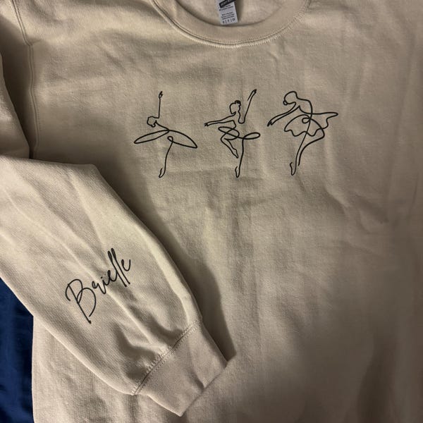 Custom Ballet Sweatshirt Ballerina Sweatshirt Dance Teacher Gift Custom ...