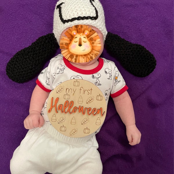 Wooden Milestone Baby Disc, Baby Milestone Cards, My First Holiday ...