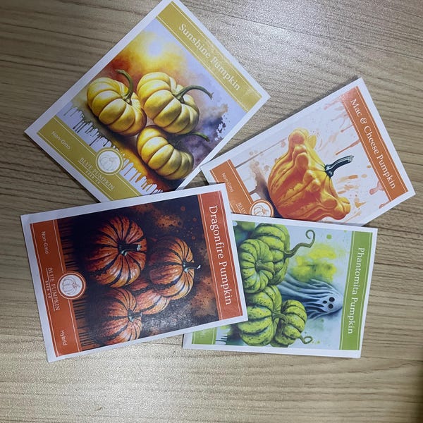 Rascal F1 Pumpkin Seeds: - Grow Stunning Coral and Slate Blue Colored ...