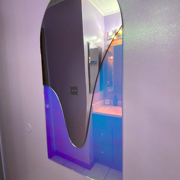 Liquid Arch Reflector - Wavy Acrylic Mirror Arch Mirror Amorphic Mirror ...