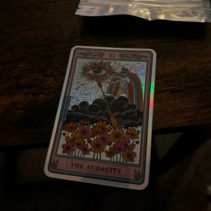 The Audacity Tarot Card Holographic Sticker, Audacity Tarot Card ...