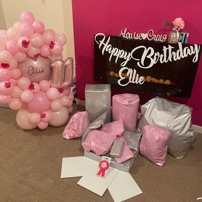 Personalised Any Age Happy 30th Birthday Banner. Custom Party ...