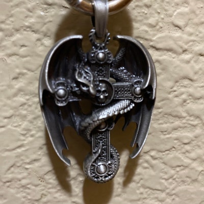 Father's Day Gift/ Christian Serpentine Necklace/ Skeleton Pendant ...