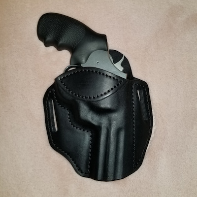 Smith & Wesson j Frame 2 Barrel Revolver OWB Leather Pancake Holster ...