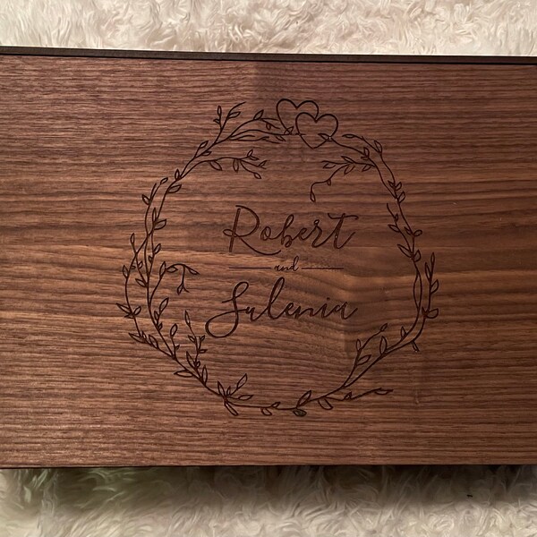 Wedding, Engagement Gift for Couples Personalized, Wooden, Memory ...