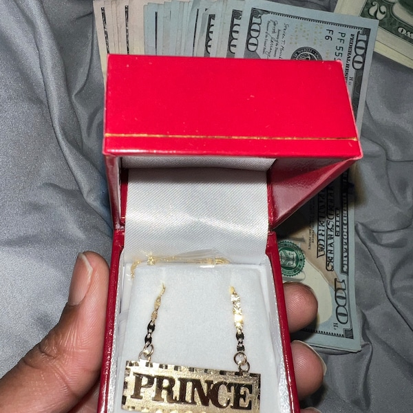 14K Authentic Yellow Gold Personalized Name Plate - Etsy