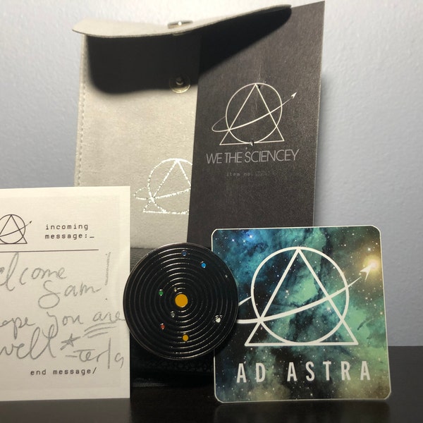 Solar System Enamel Pin - Voyager Golden Record Lapel / Brooch Pin ...