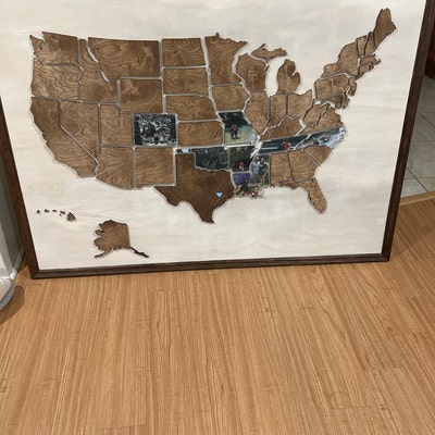Rustic USA Map, Travel Gift, United States Travel Map, Wall Art, DIY ...