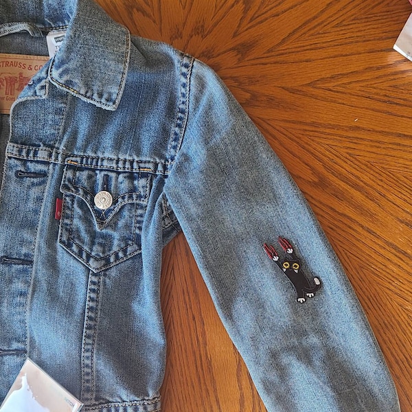 Black Cat Patches Iron on Patches Cat Iron on Patch Patches for Jackets Embroidery Patch Patch ...