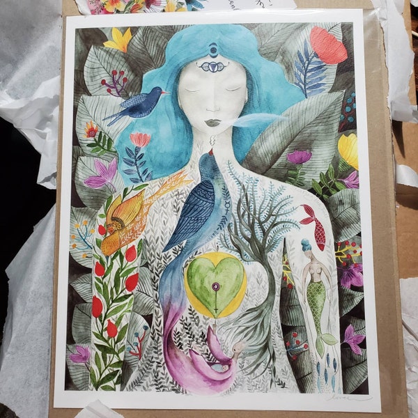 Spiritual Wall Art for Women, Chakra Wall Art Print, Feminine Goddess ...