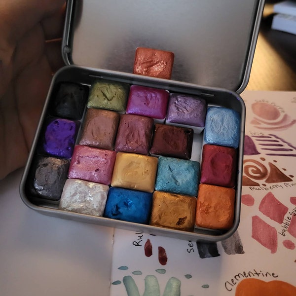 Silver Hinged Metal Tin Box (empty) ~ Travel Watercolor Palette - Etsy