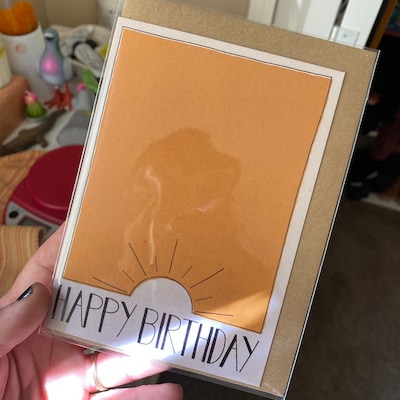 Happy Birthday Sun Mustard Yellow Greetings Card. A6 - Etsy UK