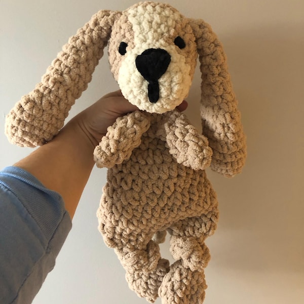 Hunley Hound + Teacup Pup Knotted Lovey — Crochet Dog PATTERN - Etsy