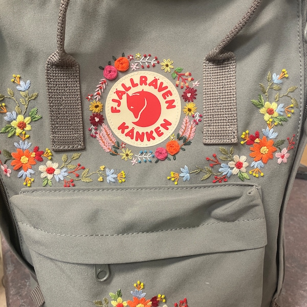 Ocean Embroidered Fjallraven Kanken Backpack/ Kanken Backpack ...
