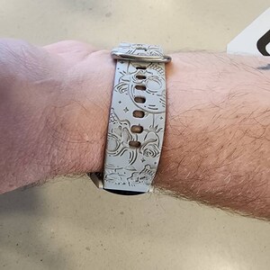 Chinese Dragon Apple Watch Band Engraved Silicone Strap for All Series ...