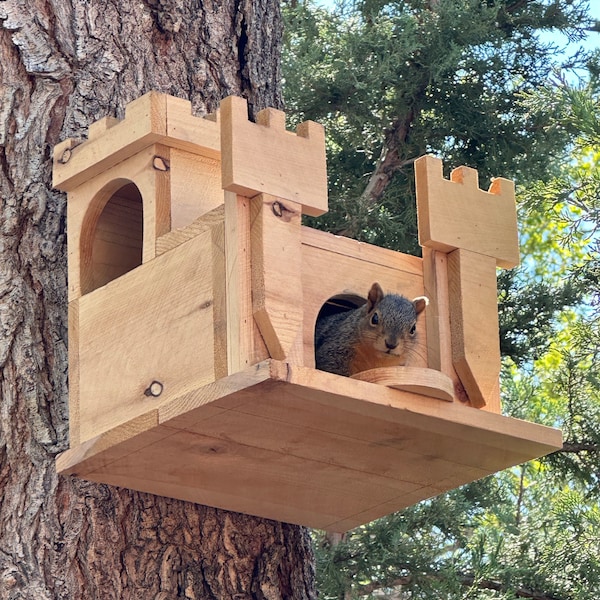 Squirrel Nesting Box, Castle, Squirrel House - Etsy