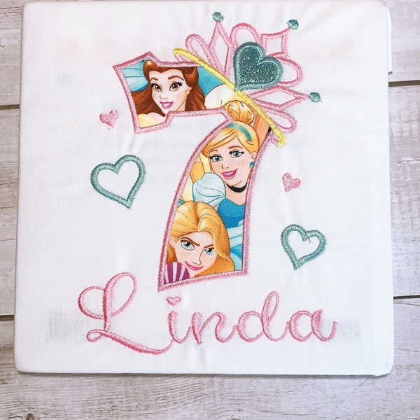 BX Princess Tiara Numbers Set 0-9 Applique Machine Embroidery Design ...