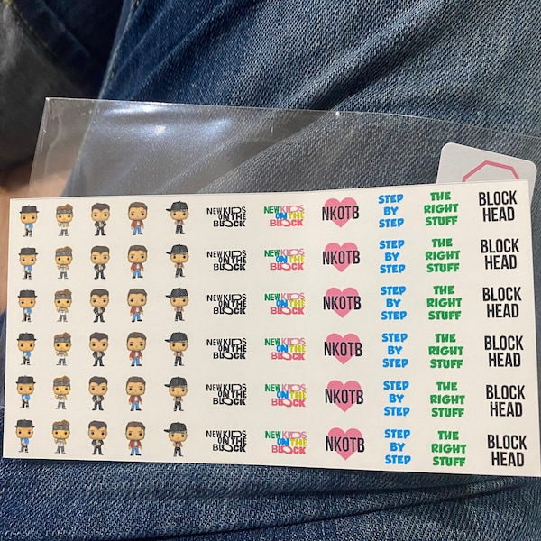NKOTB New Kids on the Block Nail Decals Stickers Waterslide Boyband ...