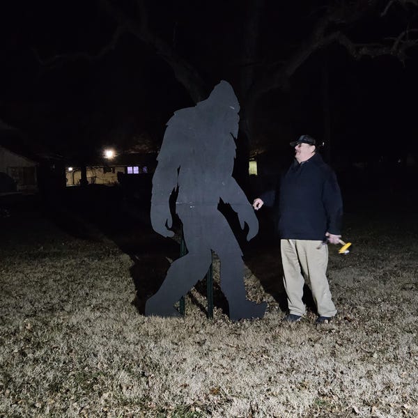 7ft 8ft 10ft Life Size Bigfoot Pattern Scroll Saw, Sasquatch Silhouette ...