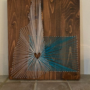 String Art Two State Wooden Sign String Art Sign Christmas - Etsy