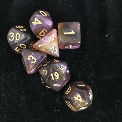 Mystic AMBER Dnd Dice Set for Dungeons and Dragons Ttrpg, Polyhedral ...
