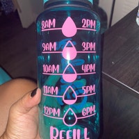Water Bottle Tracker Motivational Water Bottle Water Bottle With Hourly ...