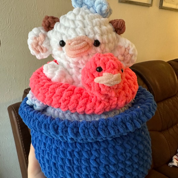 Summer Cow in a Pool Plushie PDF Pattern - Etsy