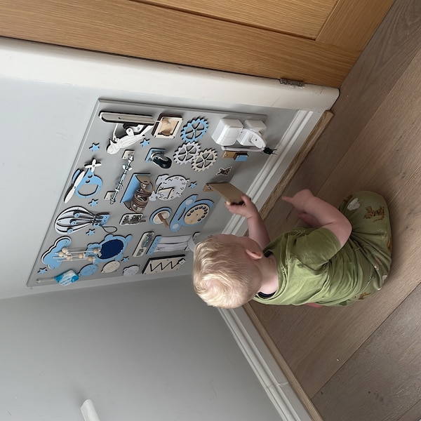Custom Busy Wall Panel, Large Personalised Sensory Board for Kids ...