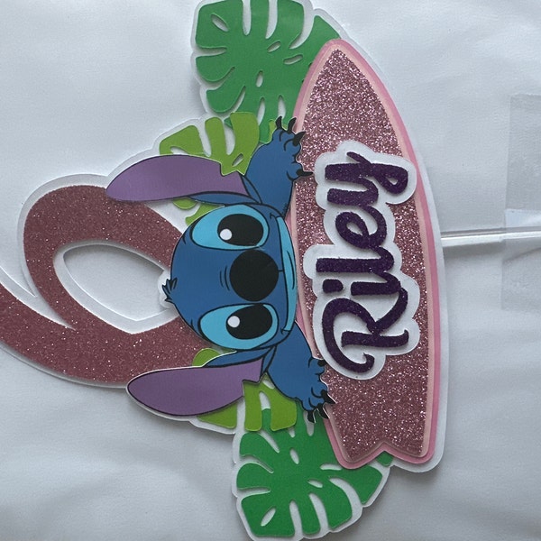 Personalised Stitch Cake Topper 3d - Etsy UK