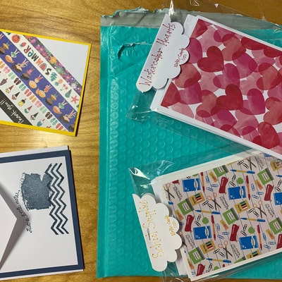 Just a Little Note Hand Stamped Note Cards/set of 4 Just - Etsy